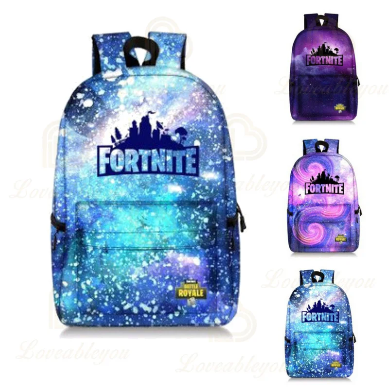 Jurassic Park Blue Purple Fossil Backpack Cartoon Dinosaur