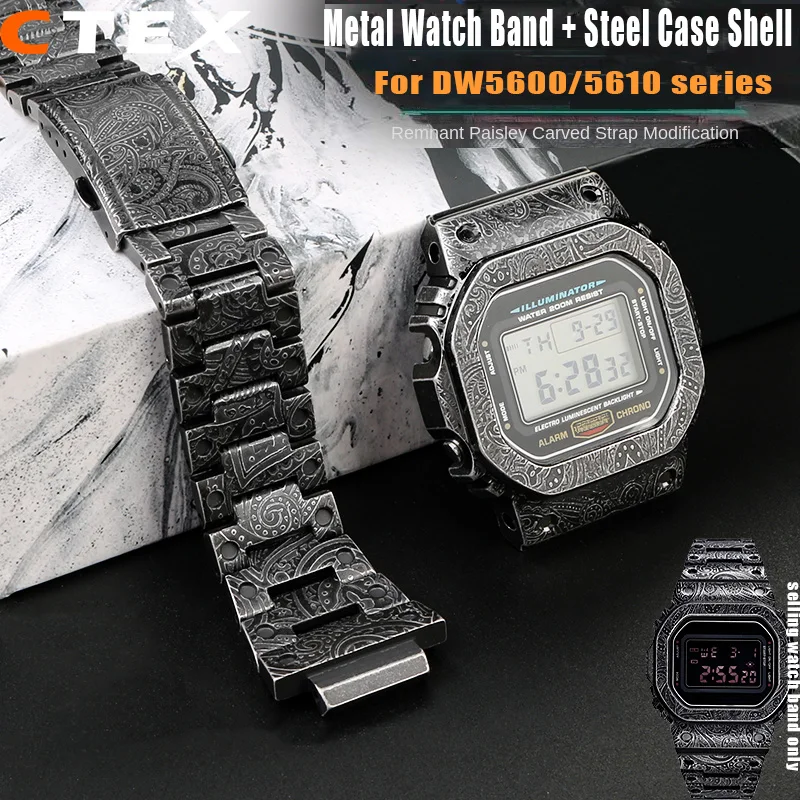 Metal-Watch-Band-Steel-Case-Shell-For-Casio-G-Shock-DW5600-GW-B5600-DW ...