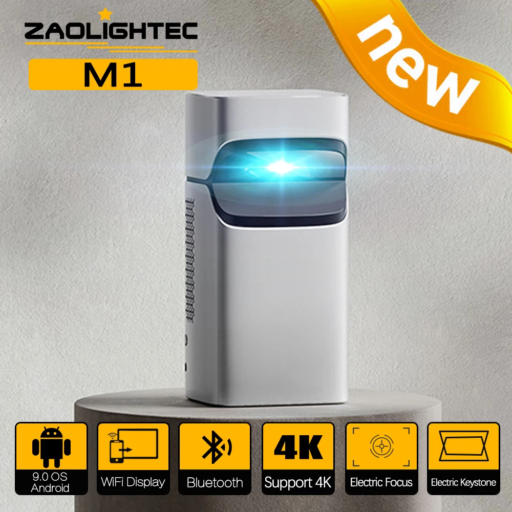 ZAOLIGHTEC M1 4K 3D Projector 1000 ANSI Android Smart Home Theater ...