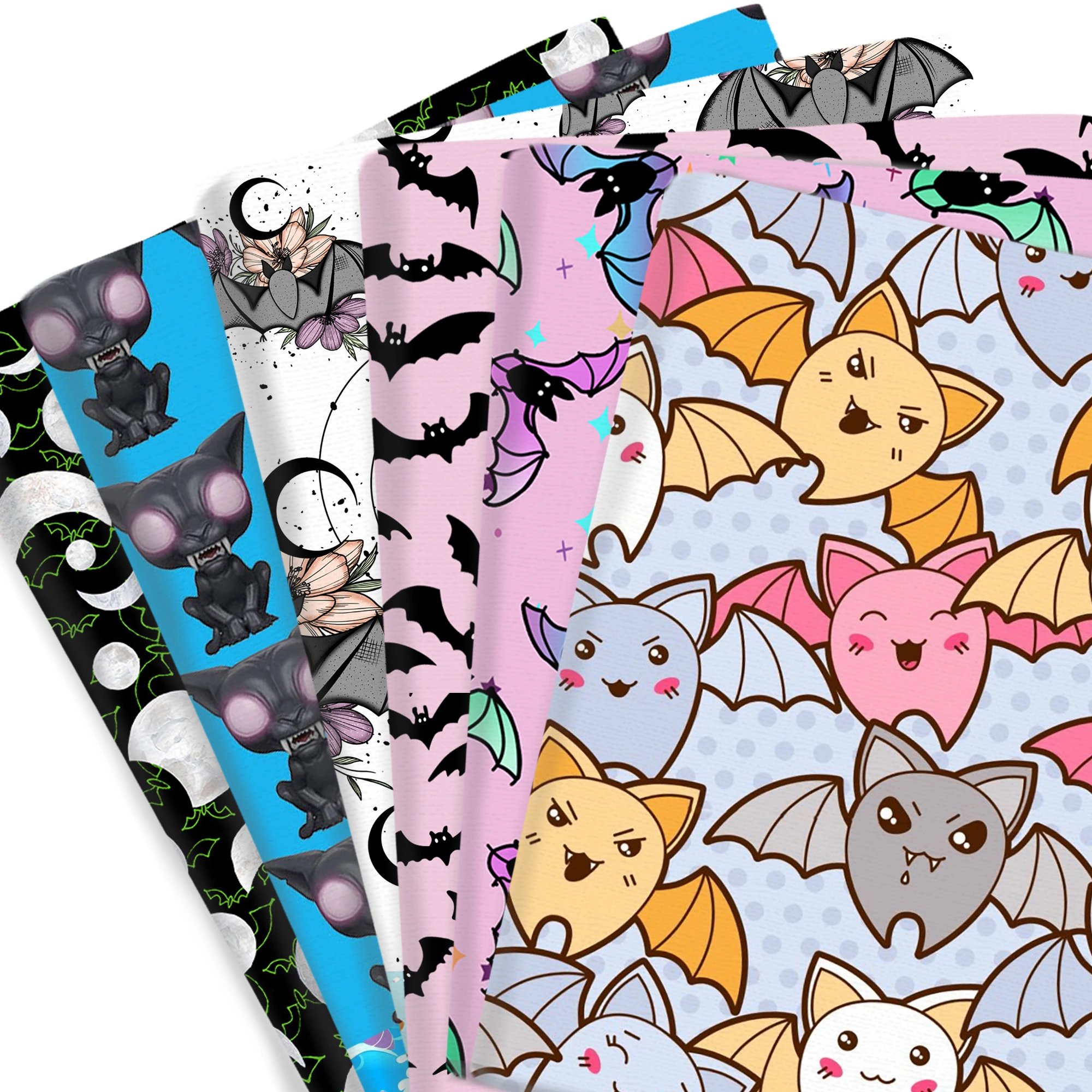 50-145-or-50-45cm-Bat-Halloween-Pure-Polyester-Cotton-Fabric-for-Tissue ...