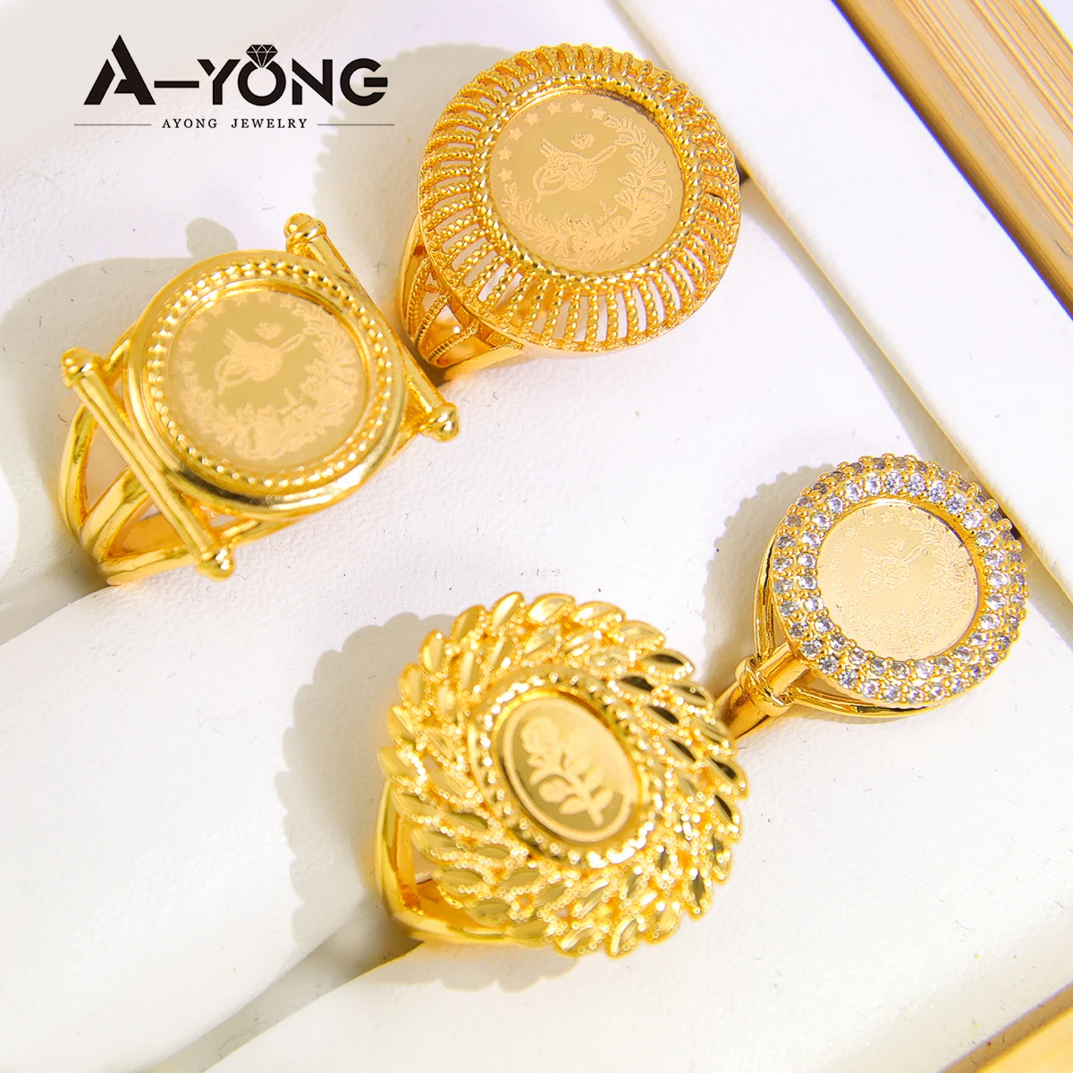 Luxury-Arab-Gold-Color-Rings-18k-Gold-Plated-Zircon-Turkish-Coins ...