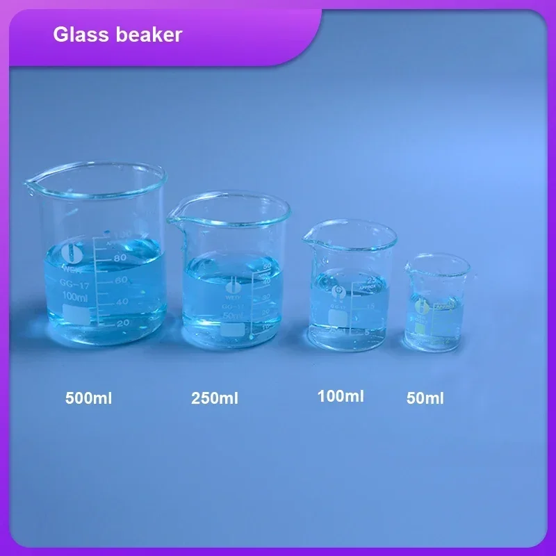 4pcs-set-50-100-250-500ml-Glass-Beaker-for-Laboratory-Tests-Measuring ...
