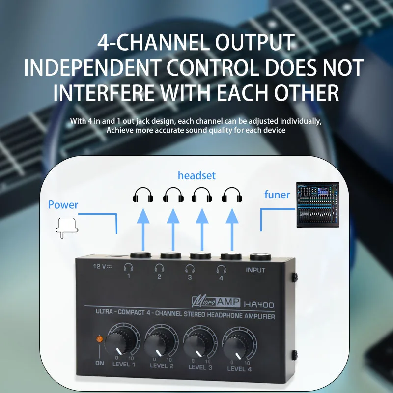 HA400 headphone amplifier ultra compact stereo headphone amplifier 4 ...