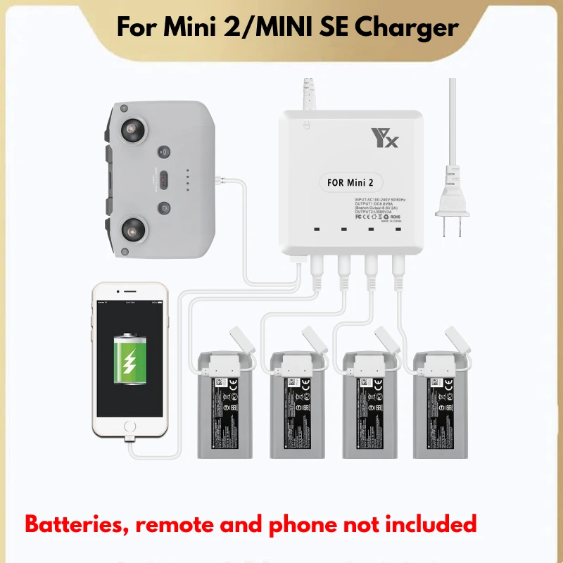 For-Mini-2-Charger-Charge-4-batteries-for-70-minutes-USB-port-Remote ...