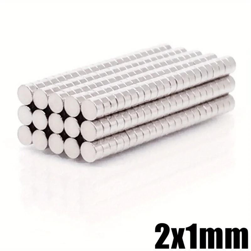 50/100pcs 2x1 Small Round Magnet 2x1mm Neodymium Powerful Magnetic ...