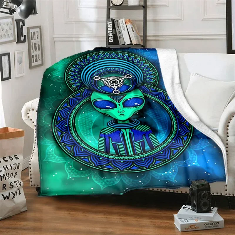 Cartoon-alien-thermal-blanket-Soft-warm-comfortable-bed-sofa-living ...