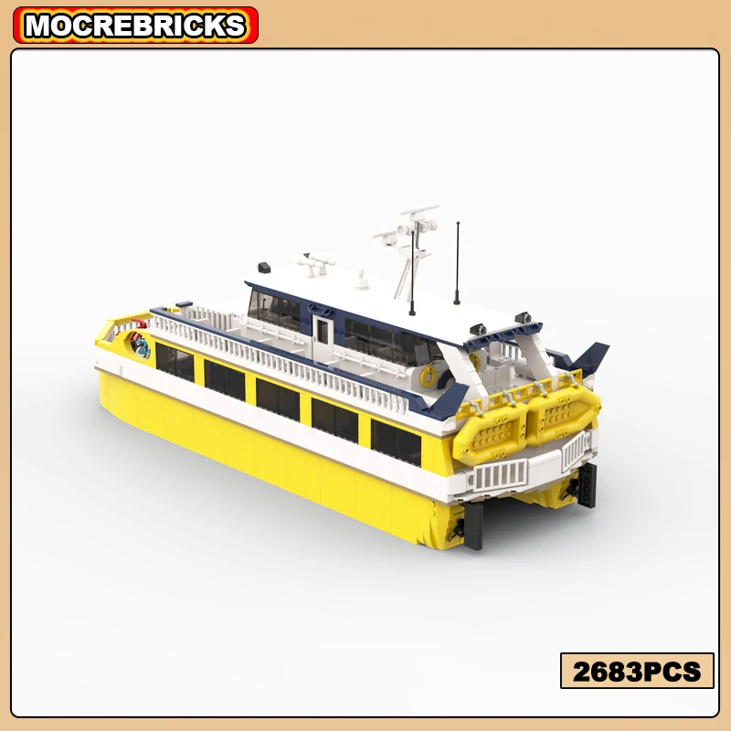 Creative MOC-135781 Large Passenger Ferry Building Block Ship Assembly ...