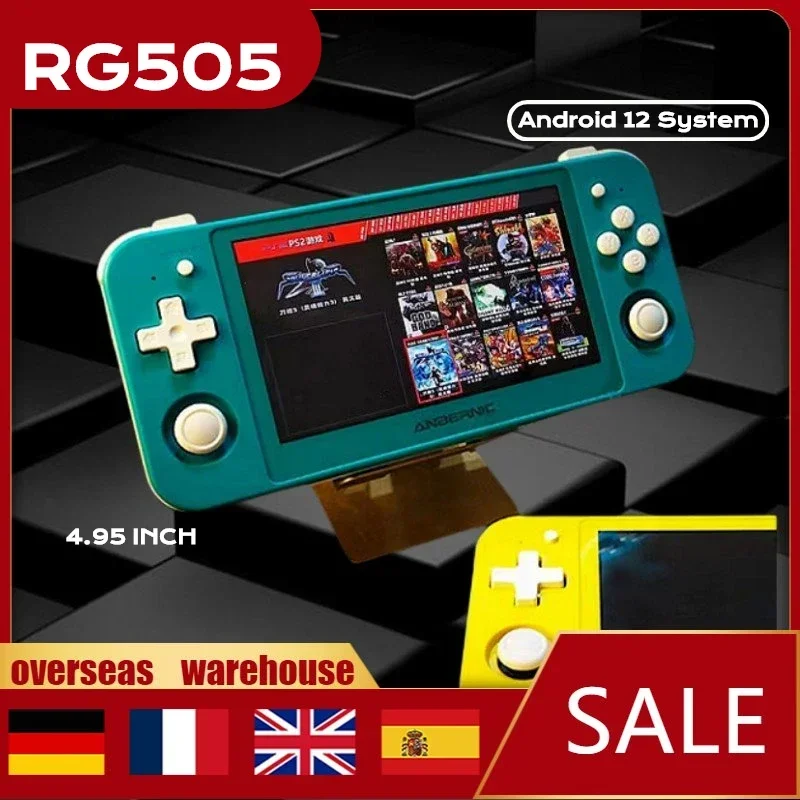 PSP-PS2-ANBERNIC-RG505-Handheld-Console-Game-4-95-Inch-OLED-Touch ...