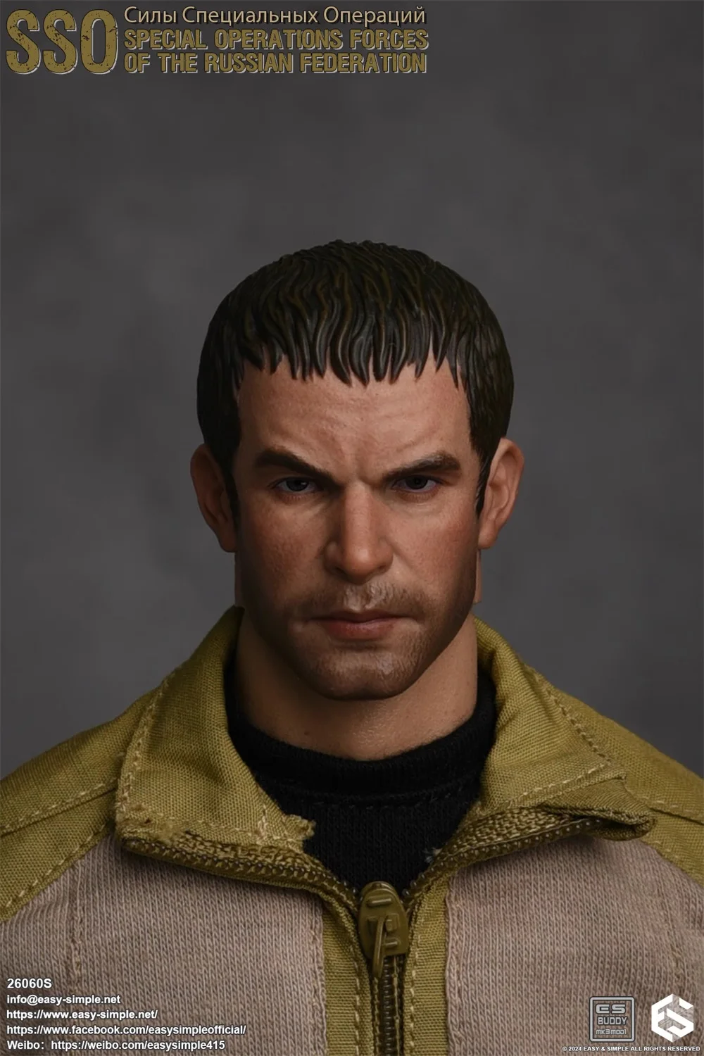 1/6 Easy&Simple ES 26060S Russian SSO Operation Soldier Unit Male Head ...