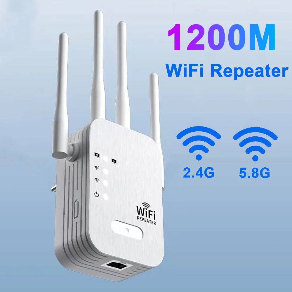 2-4G-5Ghz-WIFI-Booster-Repeater-Wireless-Wi-fi-Extender-1200Mbps ...