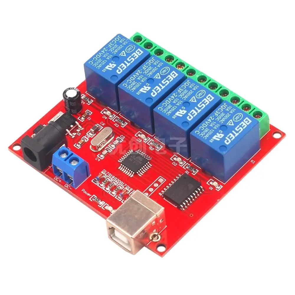 BESTEP-4-way-computer-USB-control-switch-no-drive-relay-module-PC ...