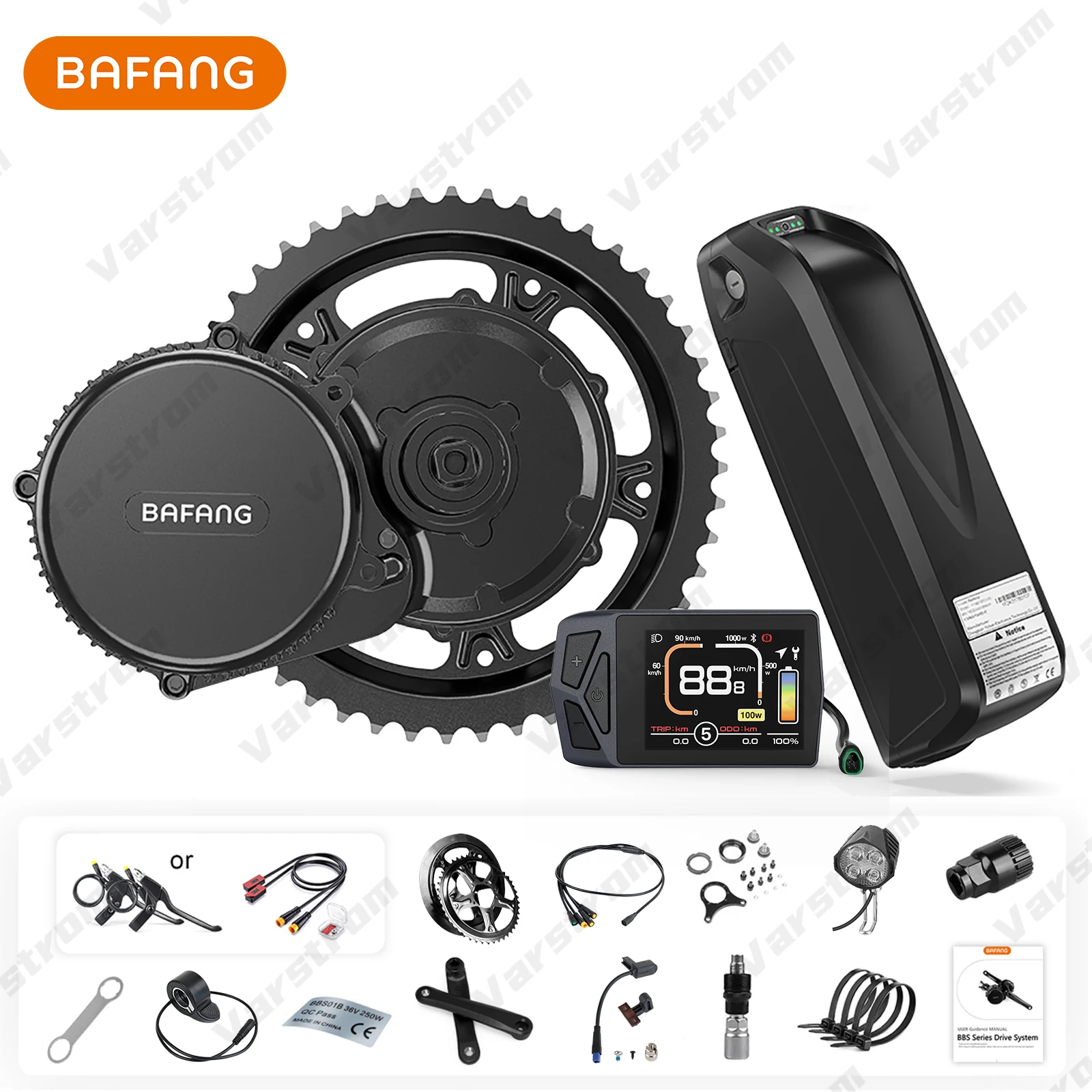 BAFANG 750W BBS02B Mid Drive Motor Kit BBS02 48V Electirc Bicycle ...