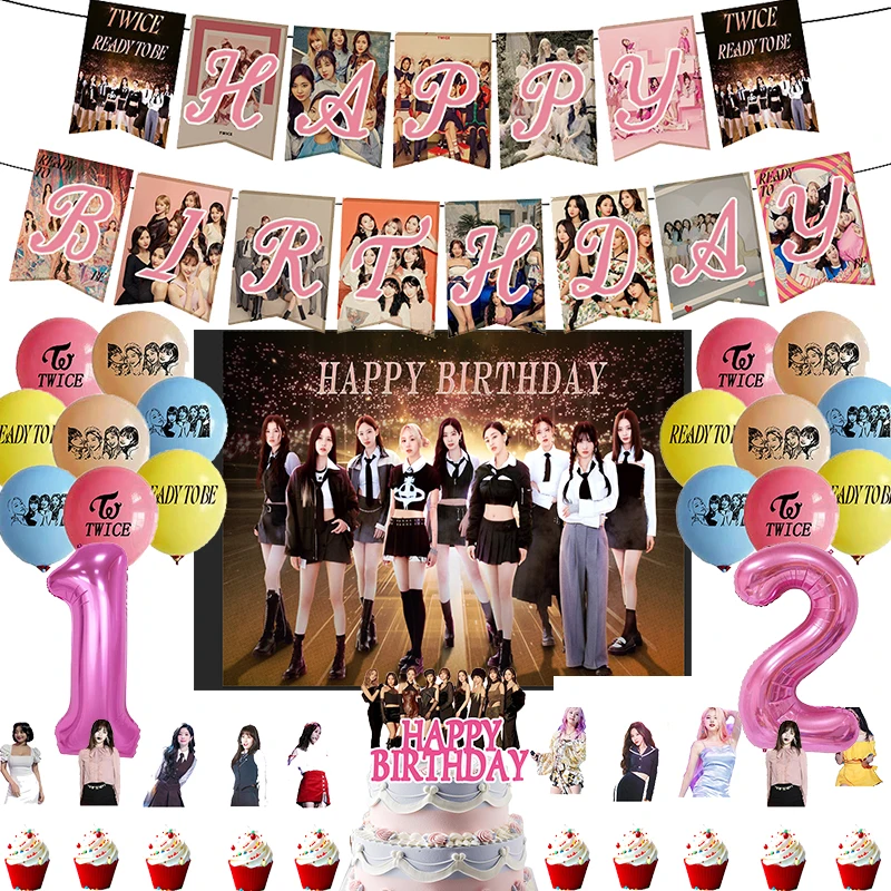 Singing-Star-KPOP-Twice-Birthday-Party-Decoration-Latex-Balloon ...