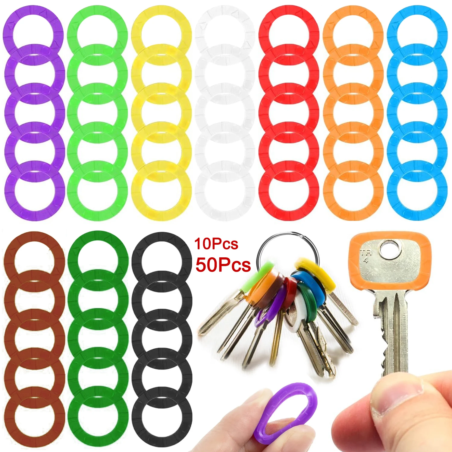 10-50Pcs-Hollow-Rubber-Key-Covers-Key-Caps-Elastic-Key-Identifiers-Covers-Soft-Silicone-Key ...