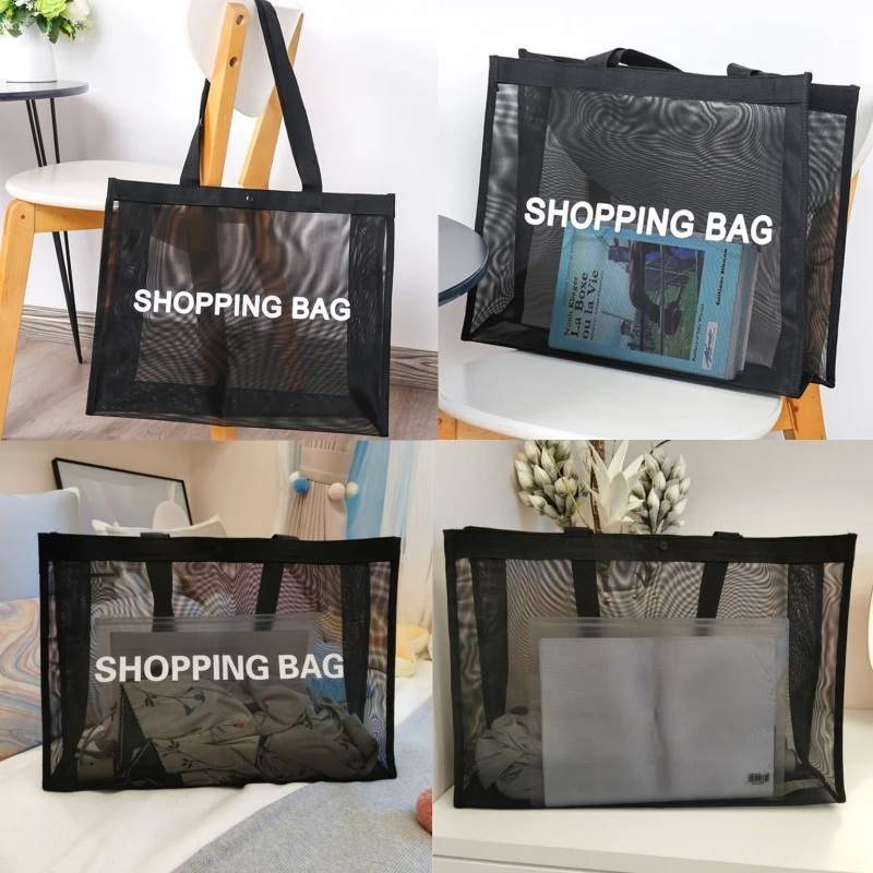 Transparent-Nylon-Mesh-Shopping-Bag-Large-Capacity-Shoulder-Handbag-For ...