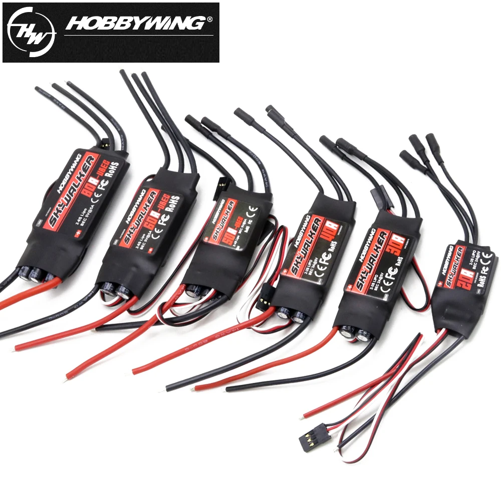 Hobbywing 스카이워커 속도 컨트롤러, RC 비행기 헬리콥터용 UBEC 포함, 15A, 20A, 30A, 40A, 50A ...