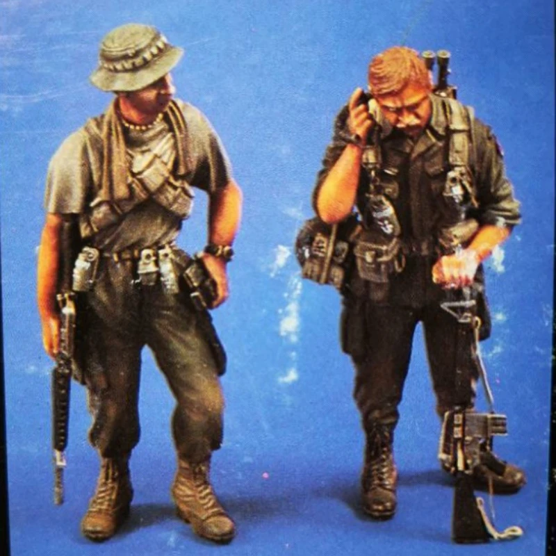 1/35 Scale Resin Figure Model Kit Modern Military Vietnam War US Army 2 ...