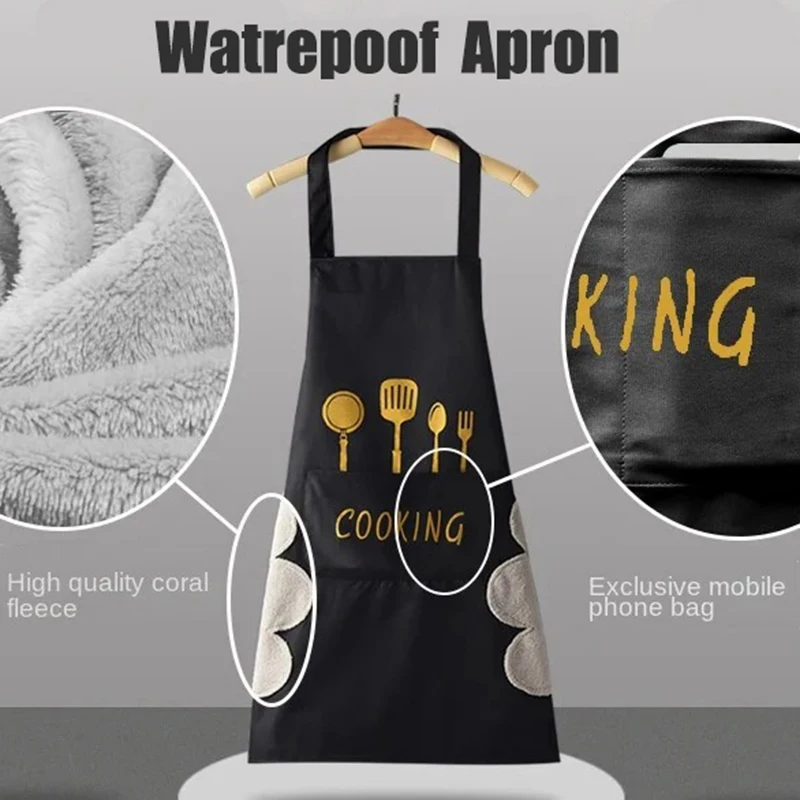 Waterproof-Apron-Kitchen-Cooking-Baking-Barista-Aprons-Household ...