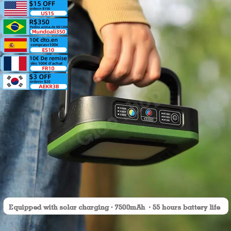 Portable Camping Lamp Solar Camping Spotlight Ip65 Waterproof ...