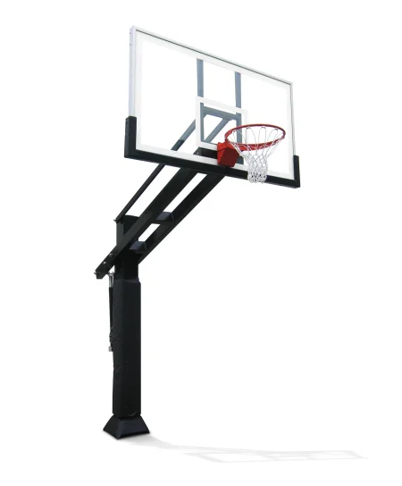 Poste-de-baloncesto-al-aire-libre-en-el-suelo-con-relleno-de-poste ...
