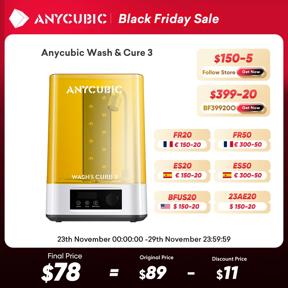 ANYCUBIC-Wash-Cure-3-For-Photon-Mono-2-2-in-1-Curing-Washing-Machine ...