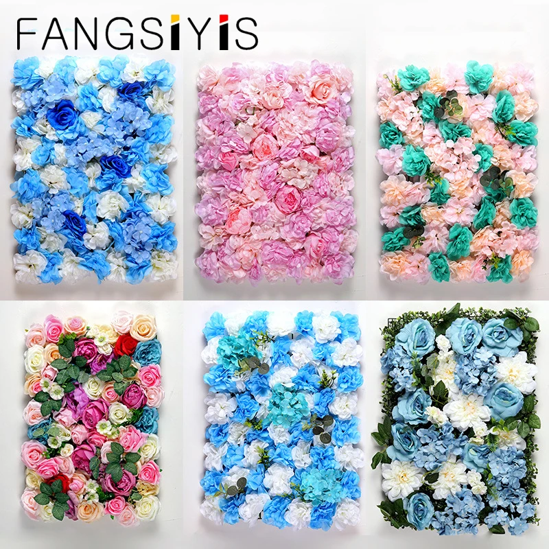 Paneles de pared de rosas artificiales románticos, decoración de fiesta ...