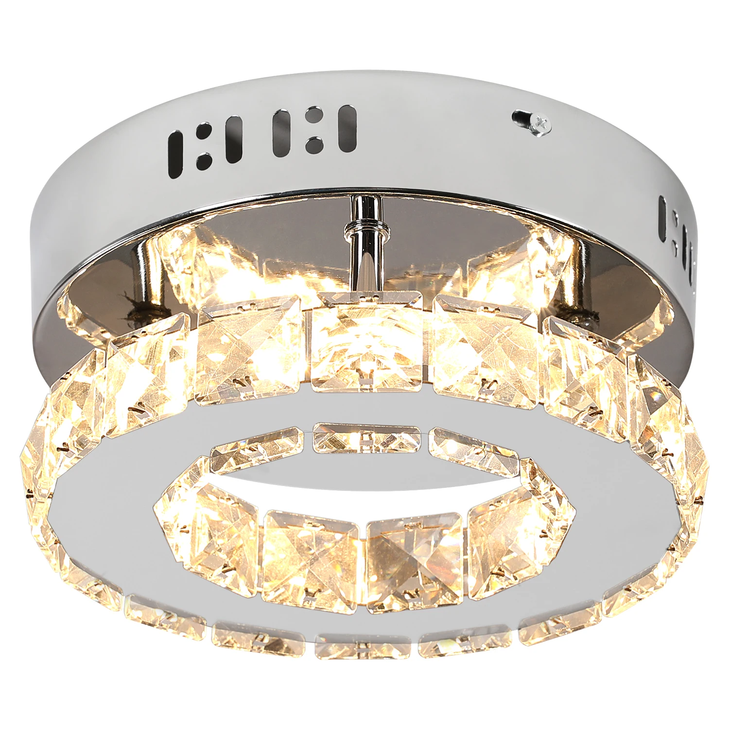 Single-Round-Crystal-Ceiling-Light-LED-Ceiling-Light-12W-Clear-Crystal ...