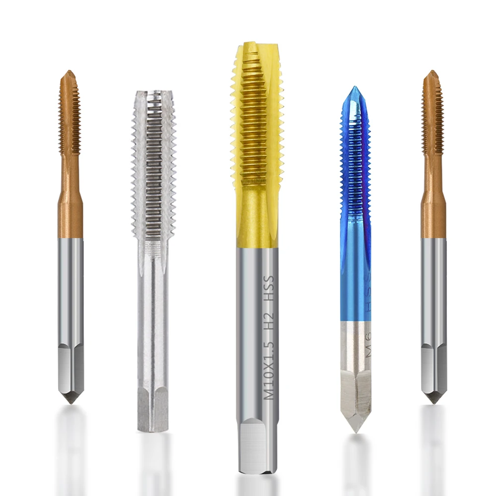 S 5PCS Machine Spiral Point Straight Fluted Screw Thread Metric Plug ...