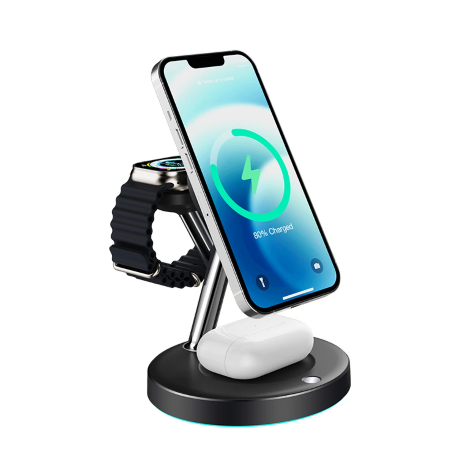APMAST-3-in-1-Wireless-Charging-Station-for-Apple-Mag-Safe-Charger-15W ...