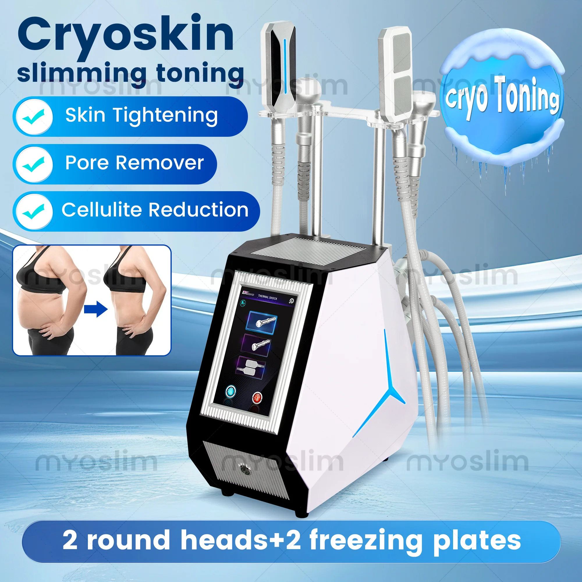 New Technology Portable Cryo T Shock Slimming Machine Face Body Cryo ...
