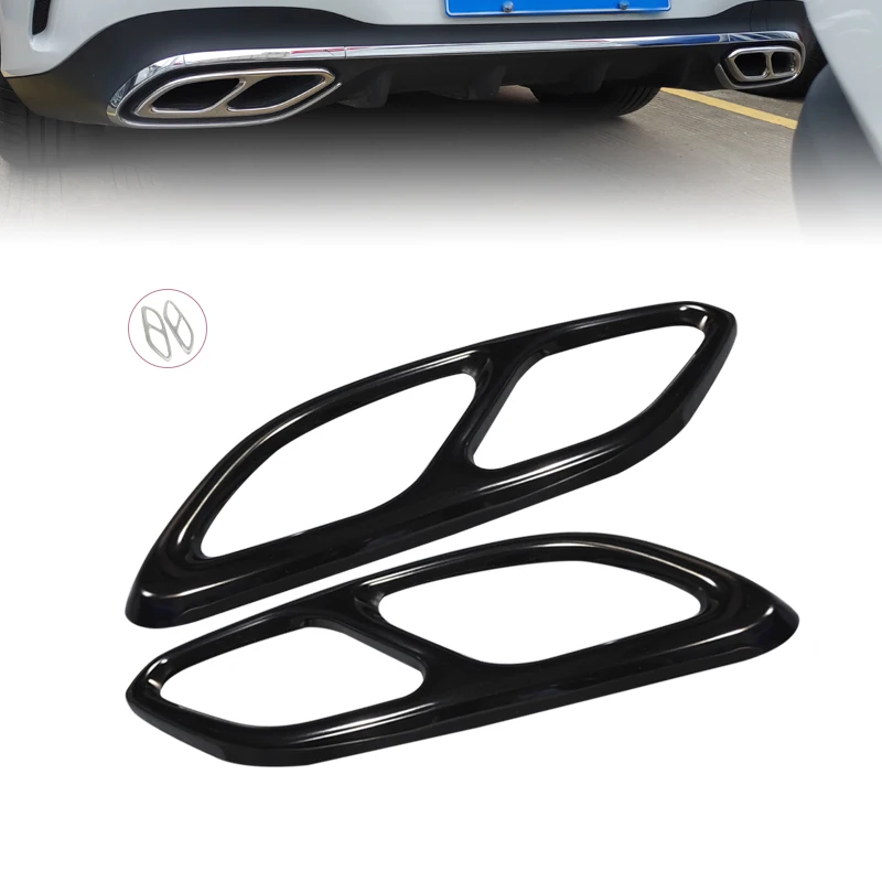 Car tail pipe cover is suitable for 2020 Mercedes-Benz CLA four-out 304 ...