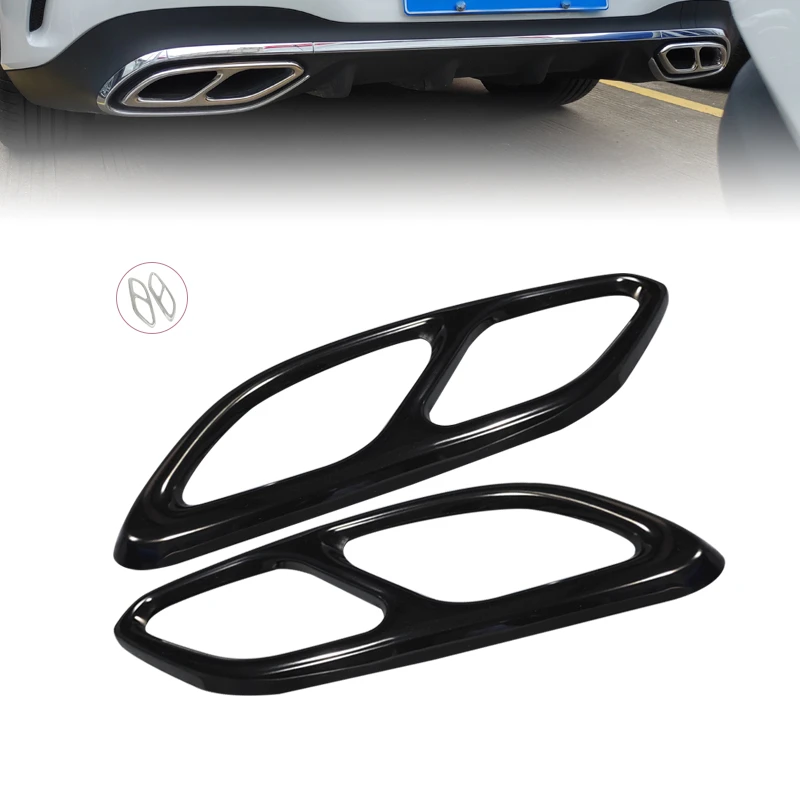 Car tail pipe cover is suitable for 2020 Mercedes Benz CLA four out 304 ...