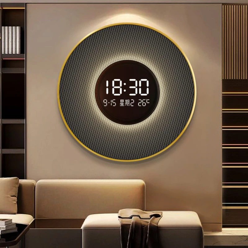Reloj-Circular-para-sala-de-estar-pintura-decorativa-pantalla-digital ...