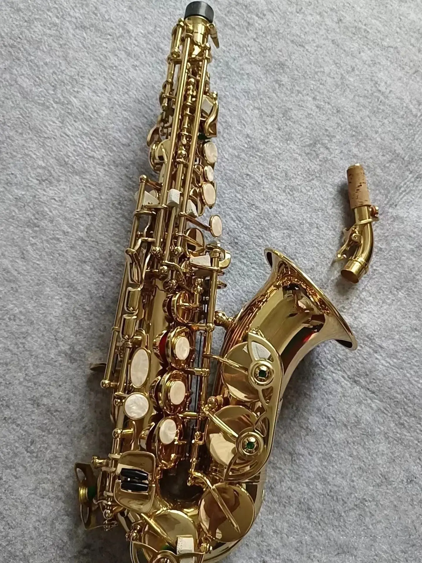 901-Professionally-curved-soprano-saxophone-in-B-flat-brass-gold-plated ...