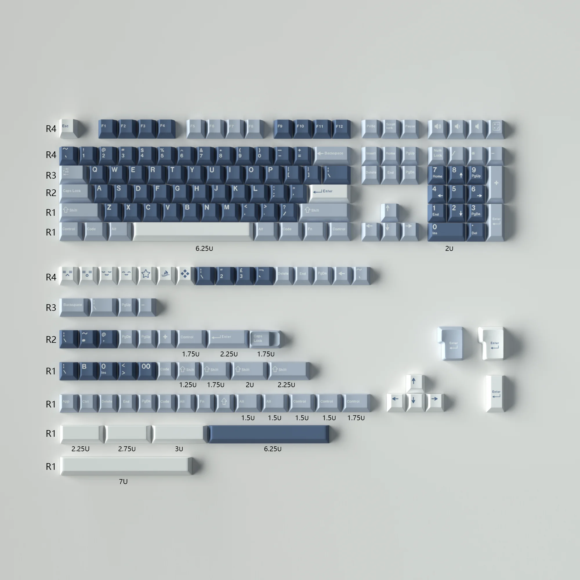 Keycaps-for-Mechanical-Keyboard-MG-YU-Theme-Cherry-Profile-Dye ...
