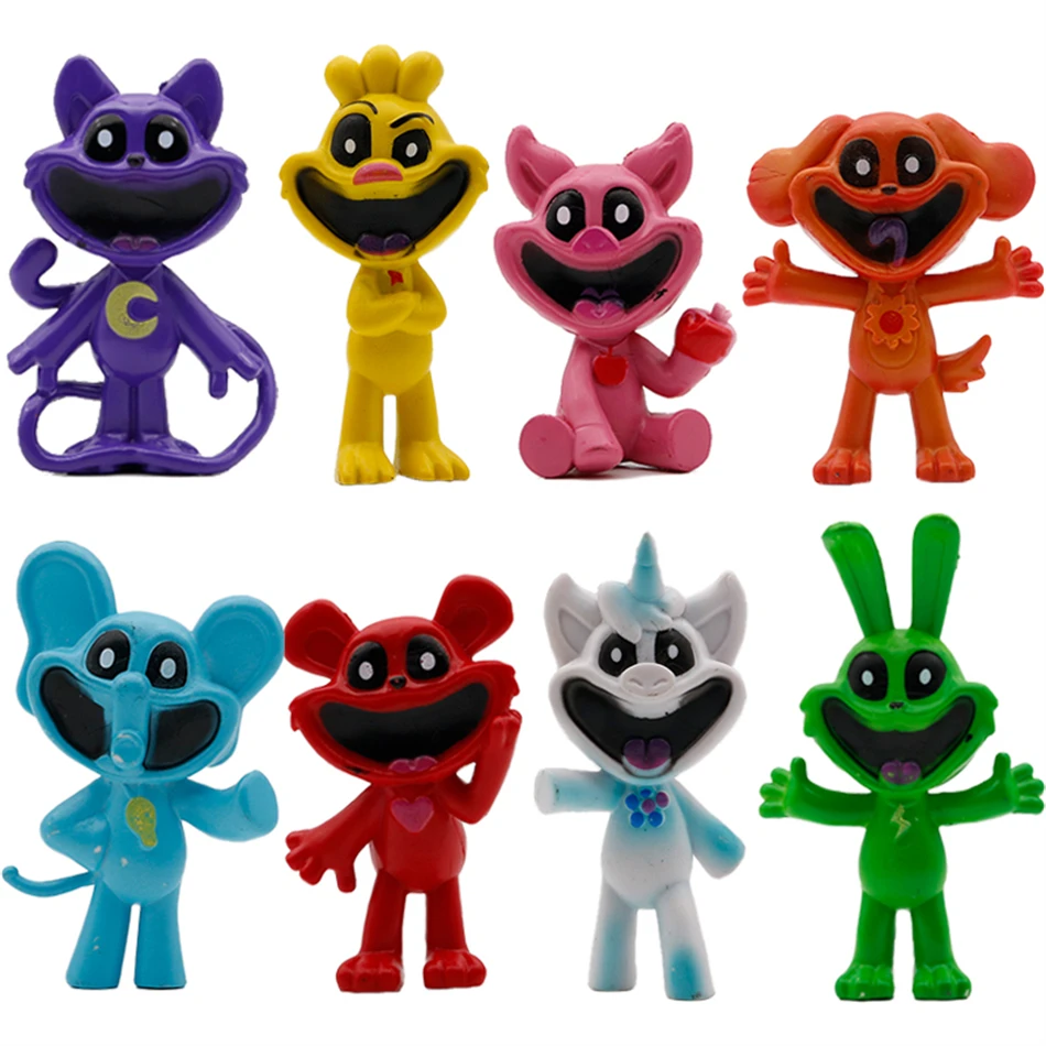 8PCS-Smiling-Critters-Figures-Smiling-Critters-Cat-Doll-Smiling ...