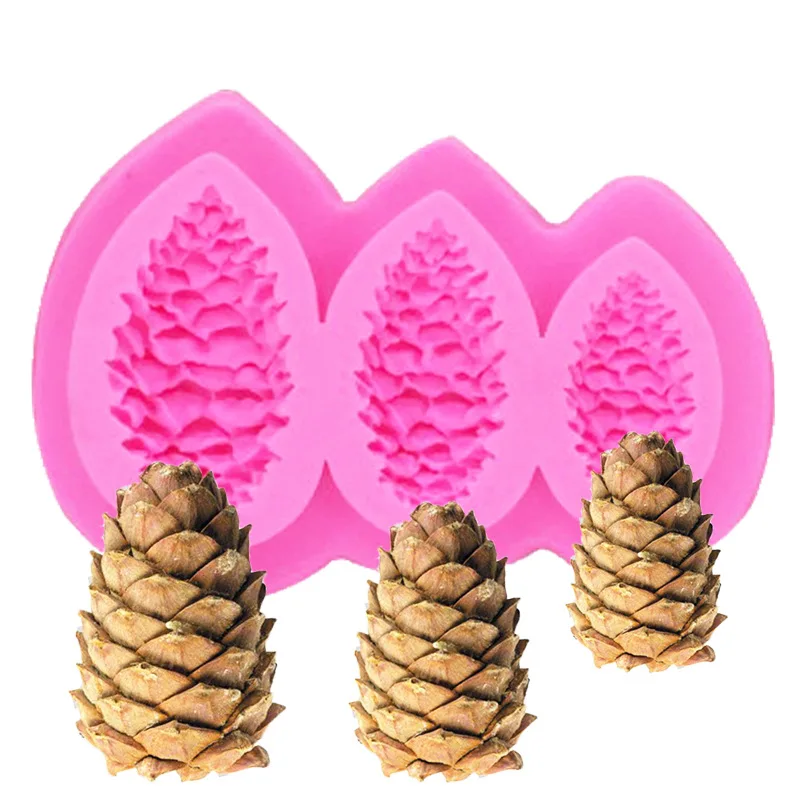 Pine-Cones-Shape-Silicone-Mold-Fondant-Cake-Decorating-Home-Baking ...