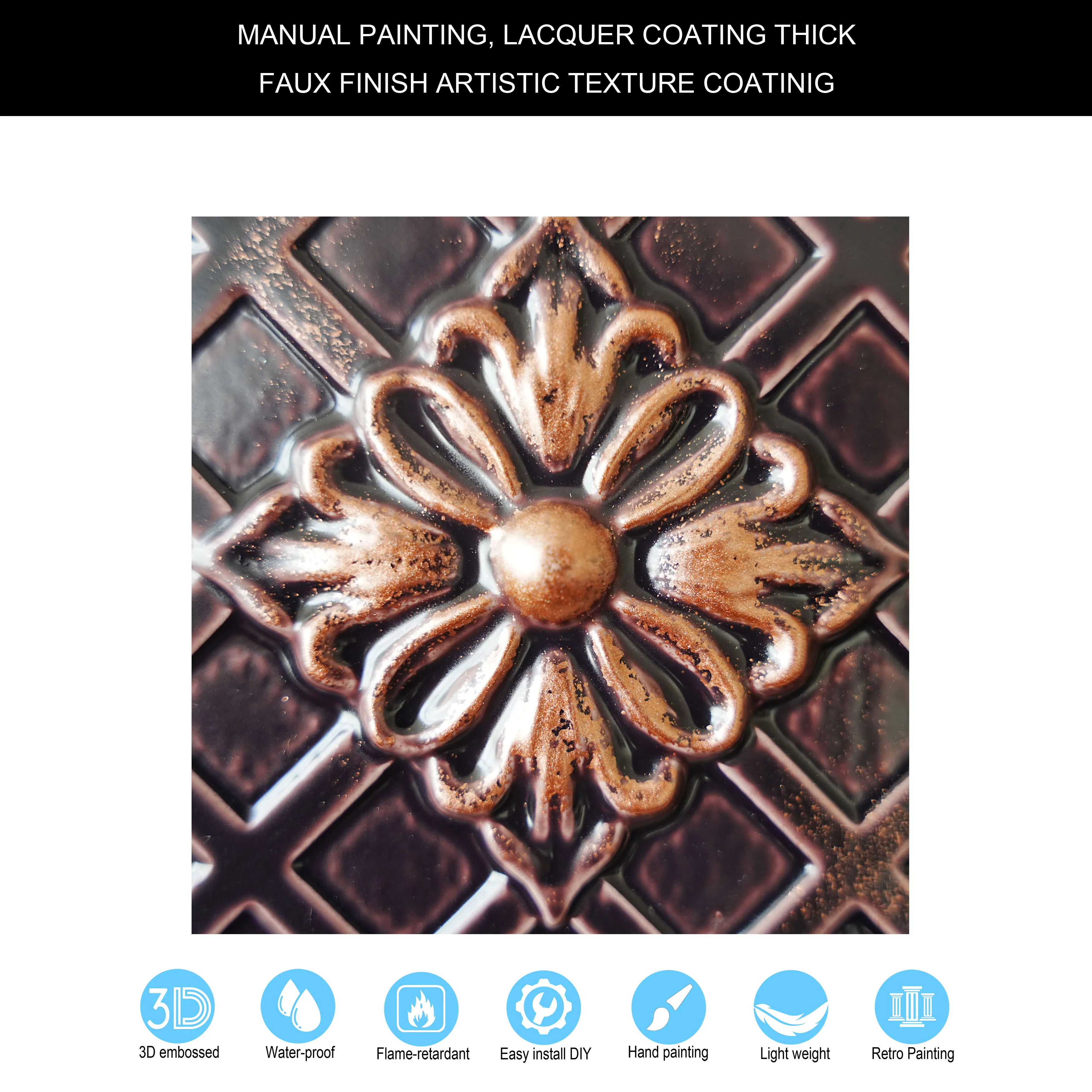 Retro Ceiling Tiles Tin Ceiling Tiles | Pattern 105 | Vintage Gothic