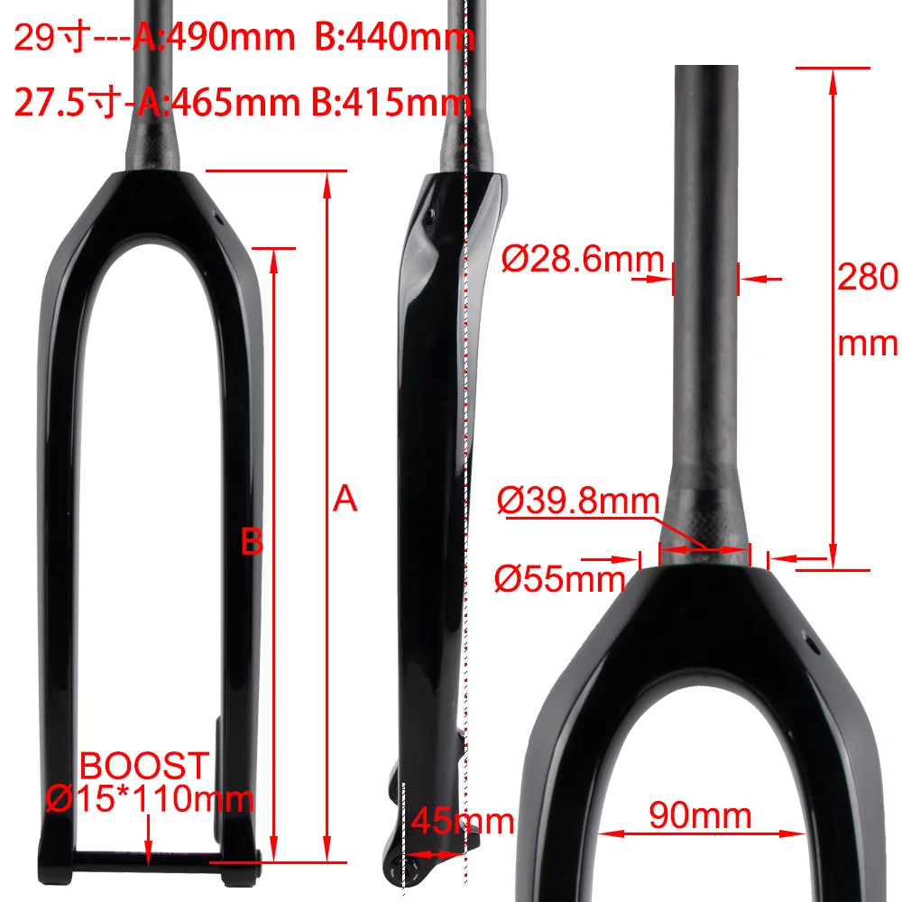 New MTB Full Carbon Fibre UD Mountain Bike Disc Brake 15x110mm Boost ...