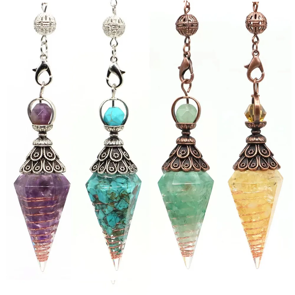 7-Chakra-Healing-Crystals-Pendulum-for-Dowsing-Divination-Quartz ...