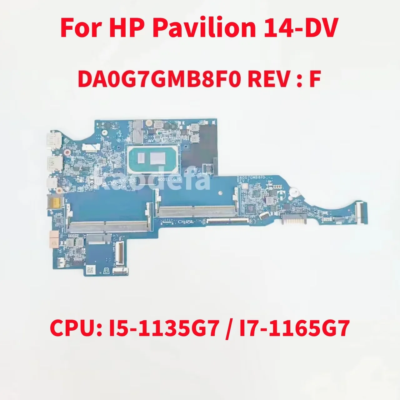 DA0G7GMB8F0 Mainboard For HP Pavilion 14-DV Laptop Motherboard CPU: I5 ...