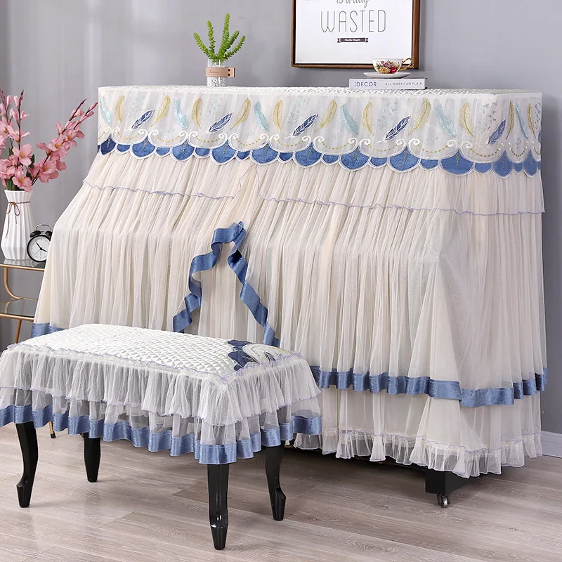 European Style Simple Upright Piano Cover Stool Cover Half Dust-Proof ...