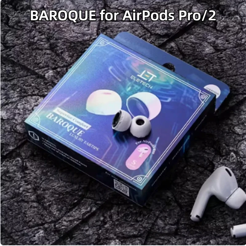 Eletech-Baroque-Eartips-for-Airpods-Pro2-Soft-Thin-Medical-Silicone ...