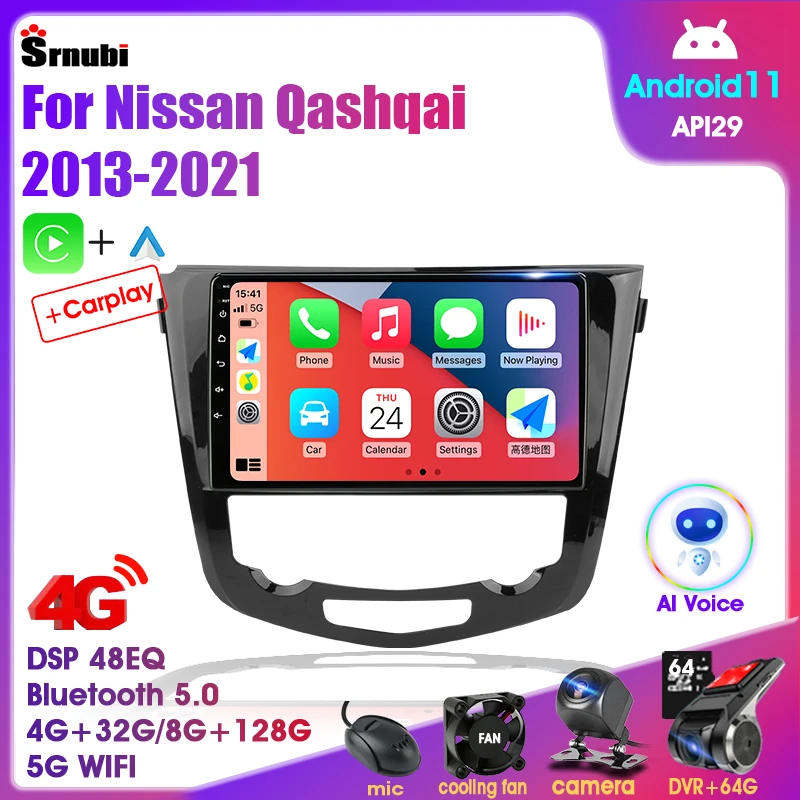 For Nissan J11 Qashqai X Trail Rogue Dualis 2013 2021 Android 11 Car Radio Multimedia Stereo ...