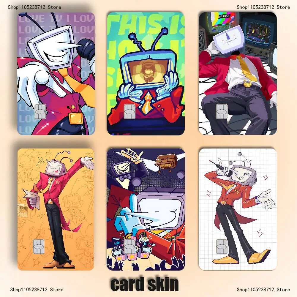 Cartoon Game D-Deltarunes T-Tenna Card Stickers Credit Visa Debit Bank ...