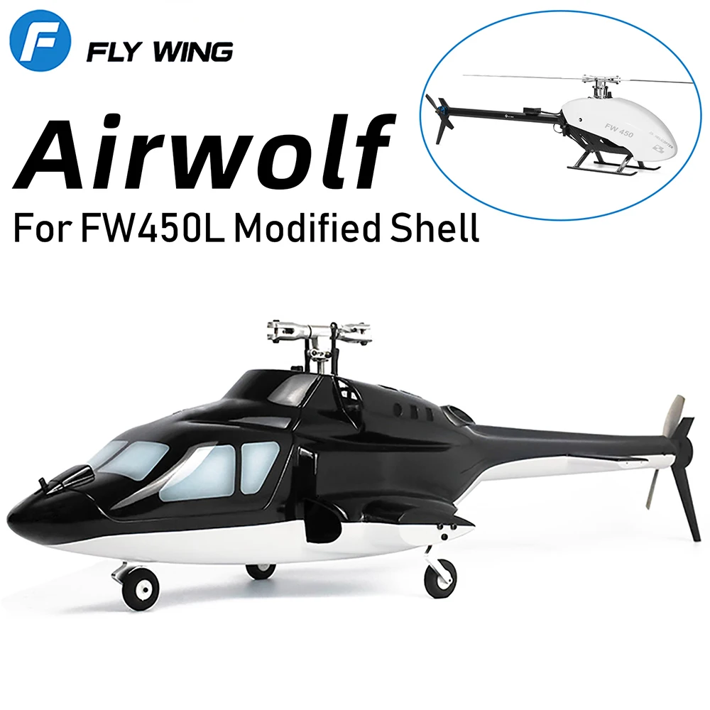 Fly-Wing-FW450L-Airwolf-Helicopter-Fuselage-Shell-V2-V2-5-Simulation-RC ...