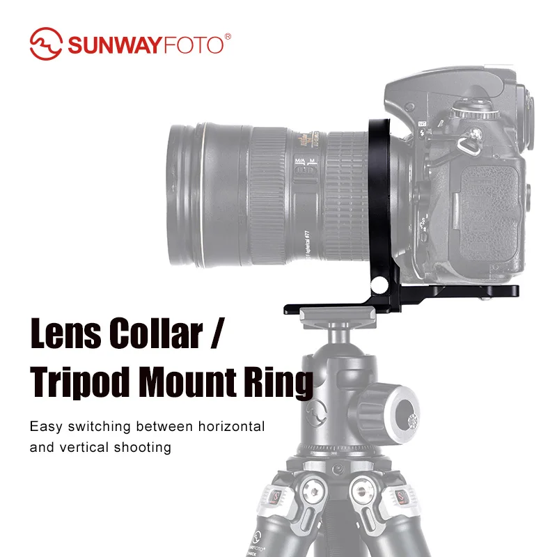 SUNWAYFOTO LS-75 Tripod Mount Ring Lens Support with Arca Swiss Plate ...