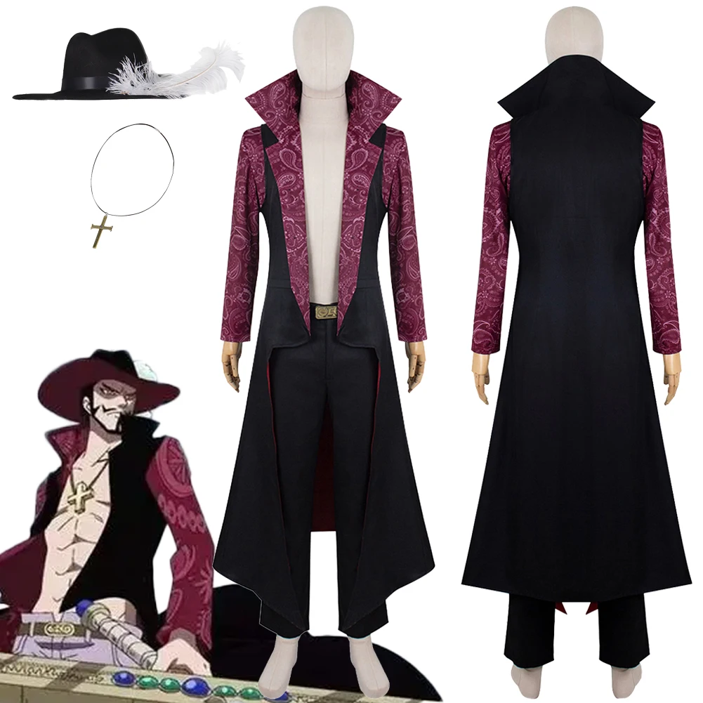 Dracule-Mihawk-Cosplay-Fantasy-Robe-Hat-Anime-One-Cos-Piece-Costume ...