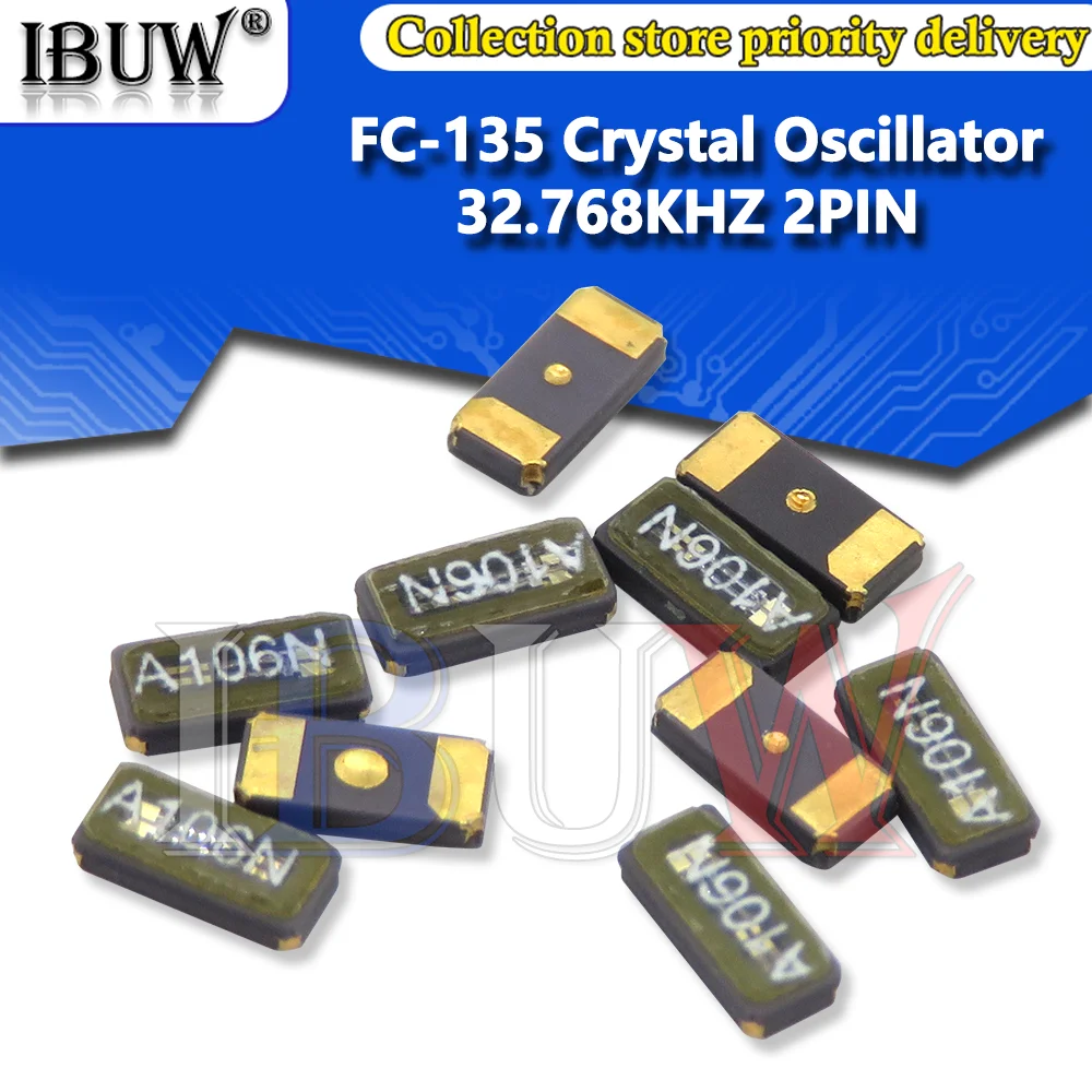 10PCS FC-135 32.768K 32.768KHZ 3215 2PIN SMD Crystal Oscillator