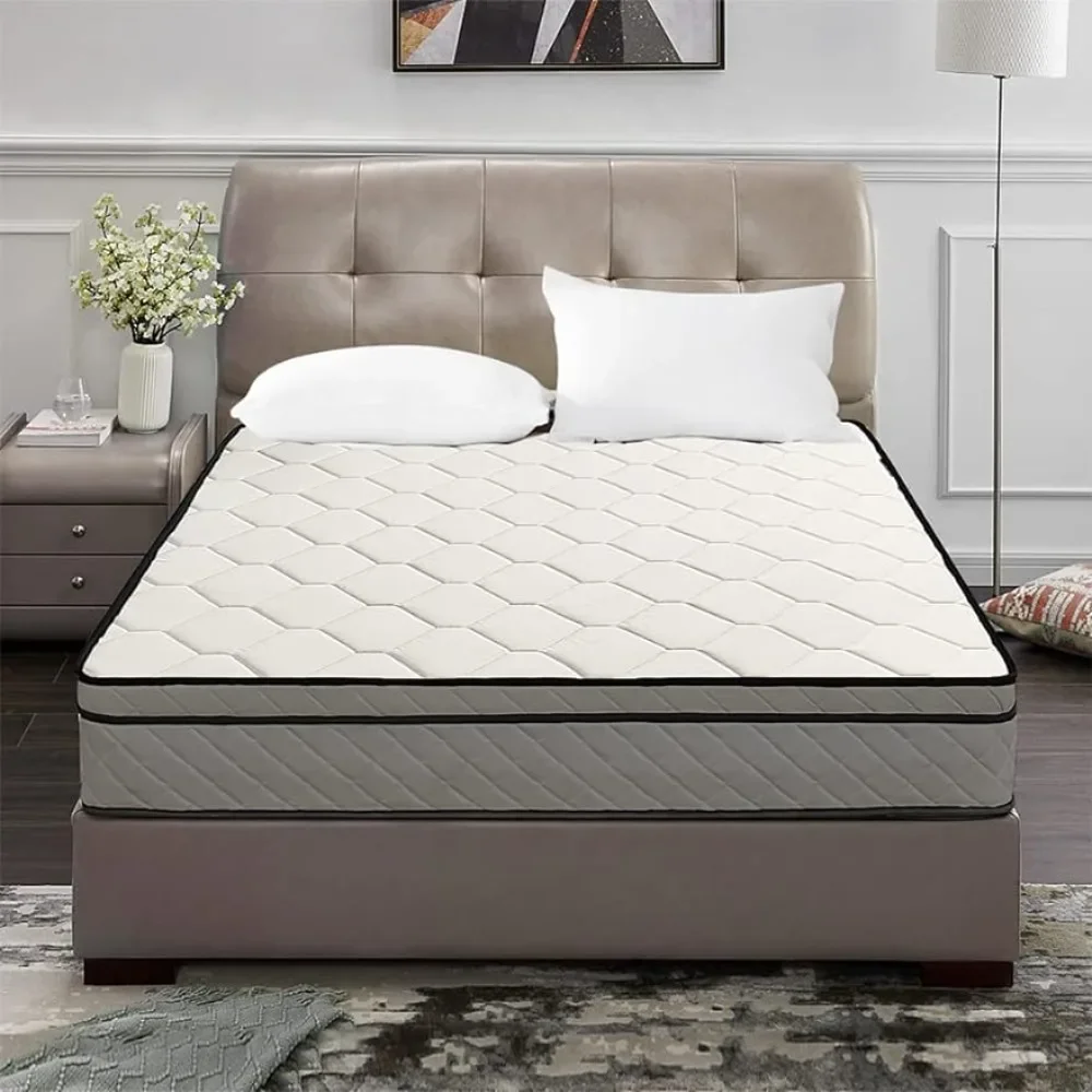 Medium-Firm-Memory-Foam-Mattress-Full-Size-White-Furniture-Home-Queen ...